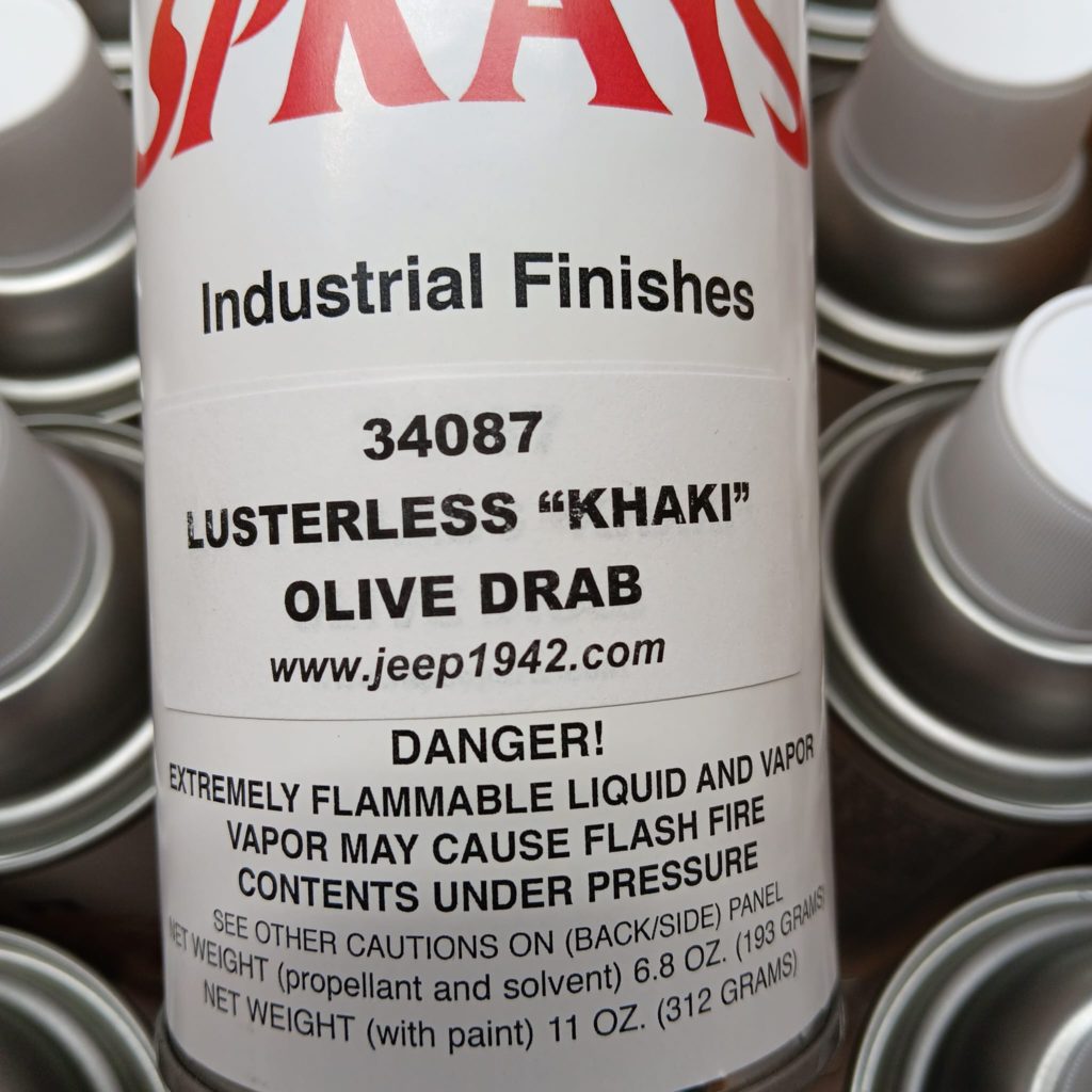 Gillespie Military Spray Paint 34087 Khaki Olive Drab. Common WWII ...
